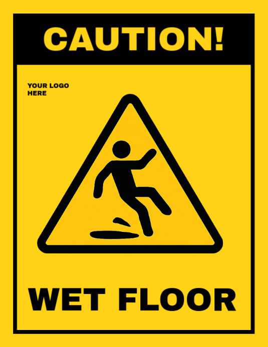 Wet Floor Caution Sign Template | PosterMyWall