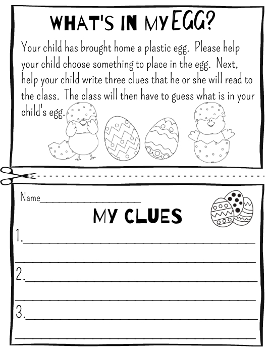 What's In My Egg Kids Worksheet Template | PosterMyWall