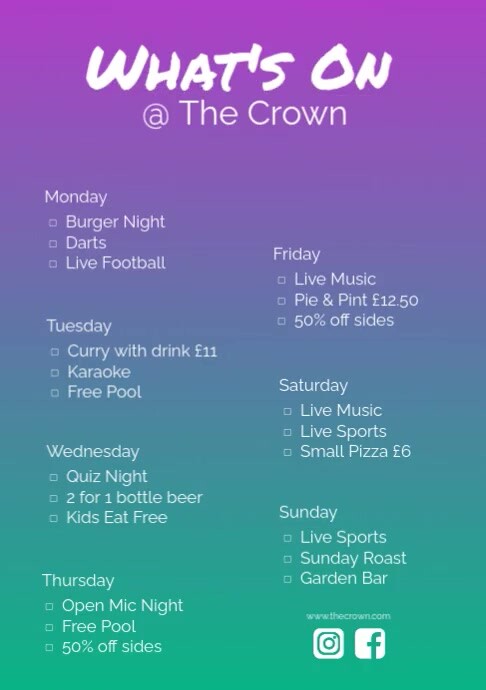 What's on Events Fade Template | PosterMyWall