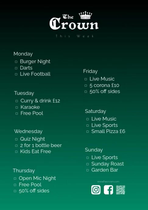 What's on Events Green Fade Template | PosterMyWall