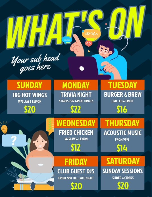 What's On Flyer Template | PosterMyWall