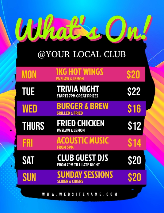 What's On Flyer Template | PosterMyWall