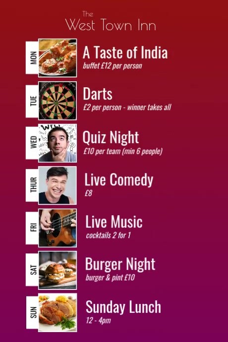 What's on Weekly Template | PosterMyWall