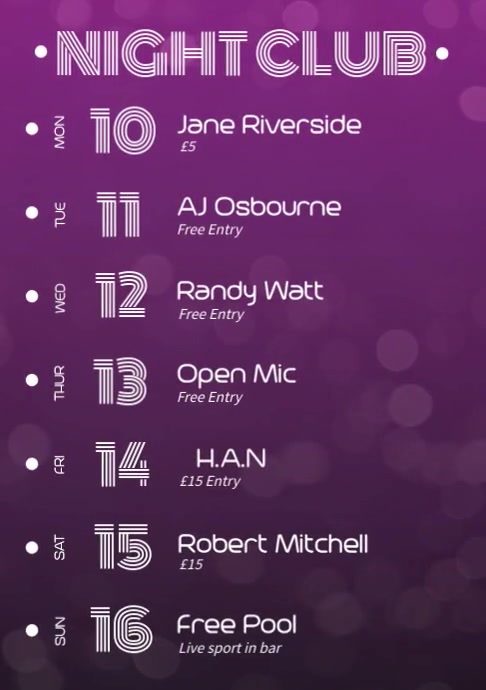 What's on Weekly Sparkle Template | PosterMyWall