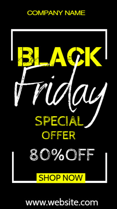 Whatsapp status black friday flyer Template | PosterMyWall