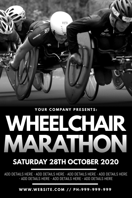 Wheelchair Marathon Poster Template | PosterMyWall