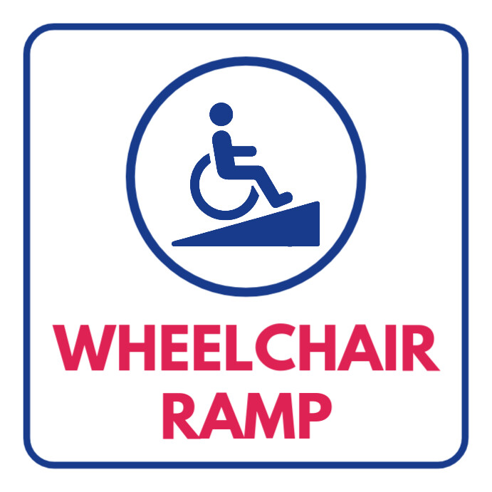 Wheelchair ramp signage sign template | PosterMyWall