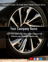 Wheels Tires and Customs Shop Sale Flyer Template | PosterMyWall