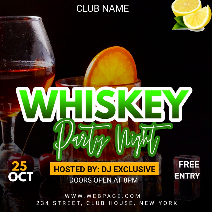 whiskey night Templat | PosterMyWall