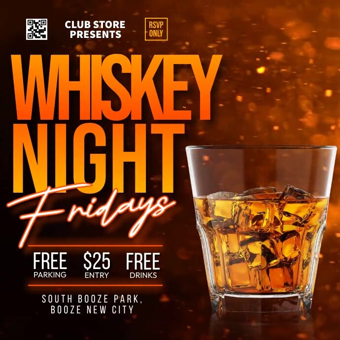 Whiskey Night Template | PosterMyWall