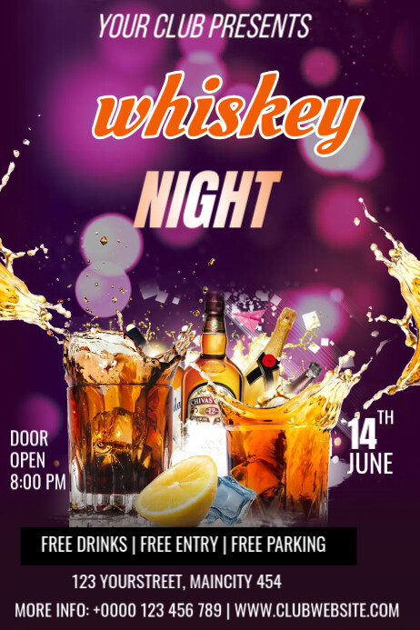 whiskey night Template | PosterMyWall