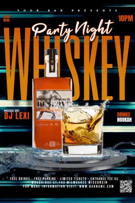 Whiskey Night Party Template | PosterMyWall