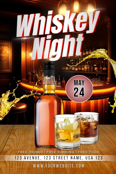 Whiskey Night Template | PosterMyWall