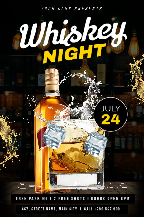 Whisky Party Ads Template | PosterMyWall