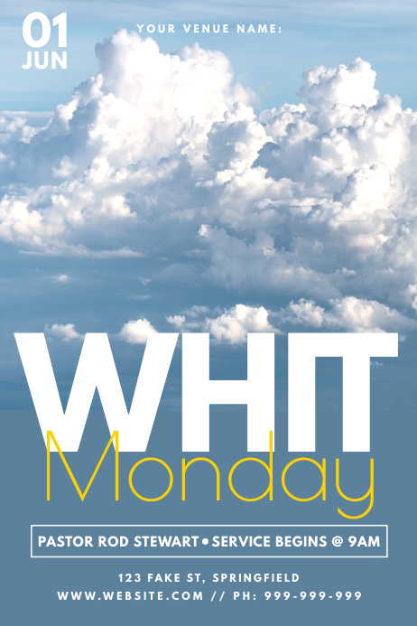 Whit Monday Poster Template | PosterMyWall