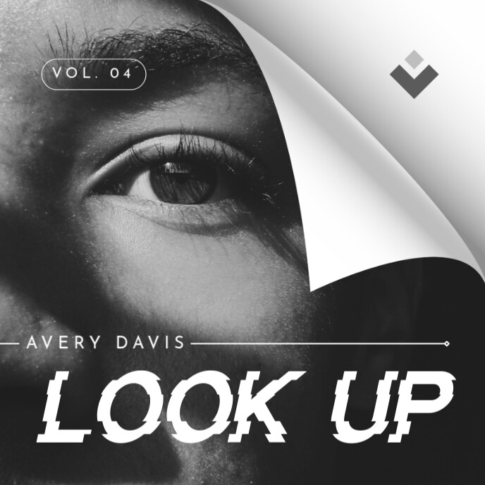 Plantilla de White & Black Look Up Album Cover | PosterMyWall