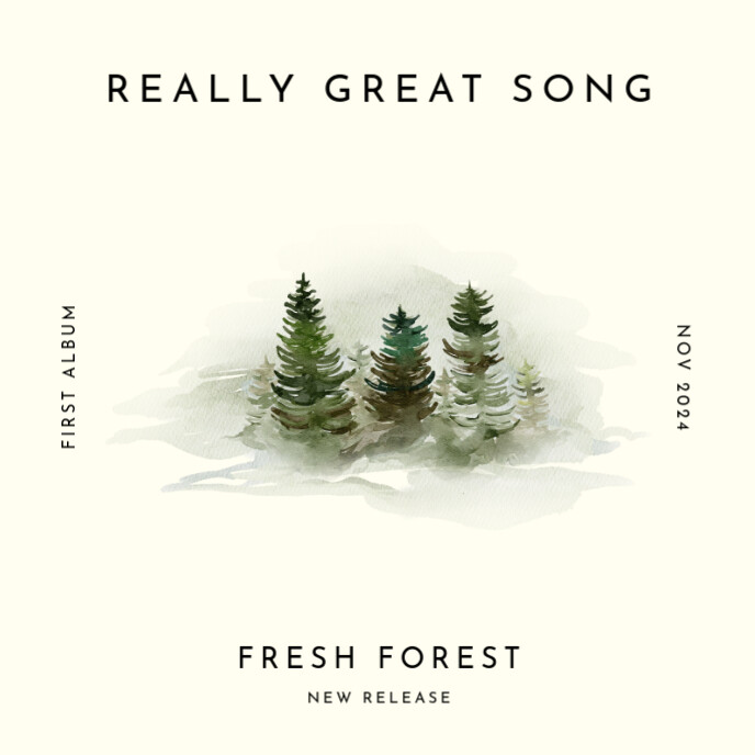Plantilla de White & Green FRESH FOREST Album Cover | PosterMyWall
