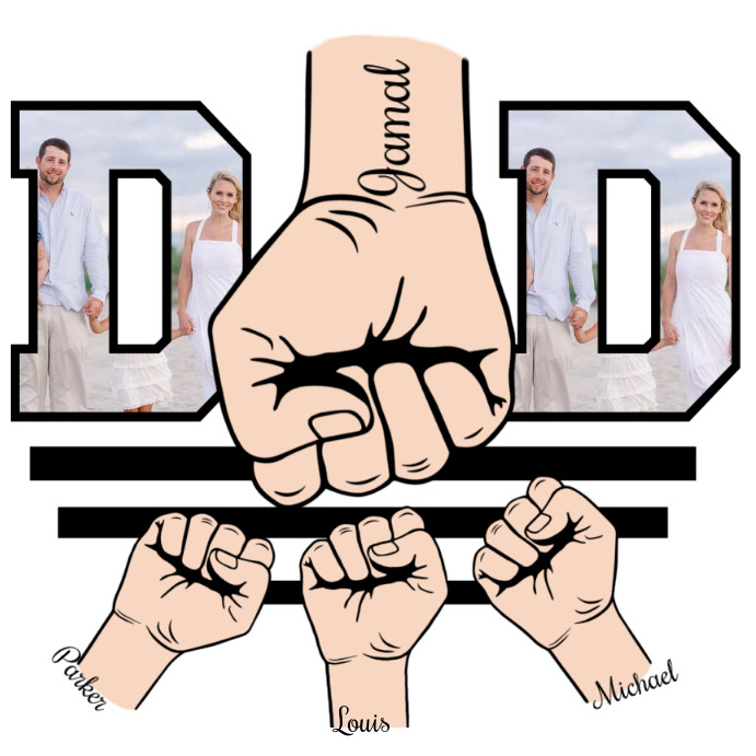 White | Fathers | Dad | Daddy | PNG (1) Template | PosterMyWall