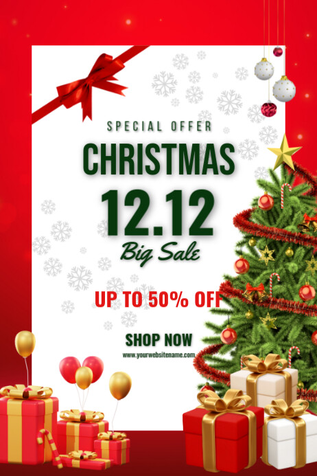 White 12 12 Sale Poster Template | PosterMyWall