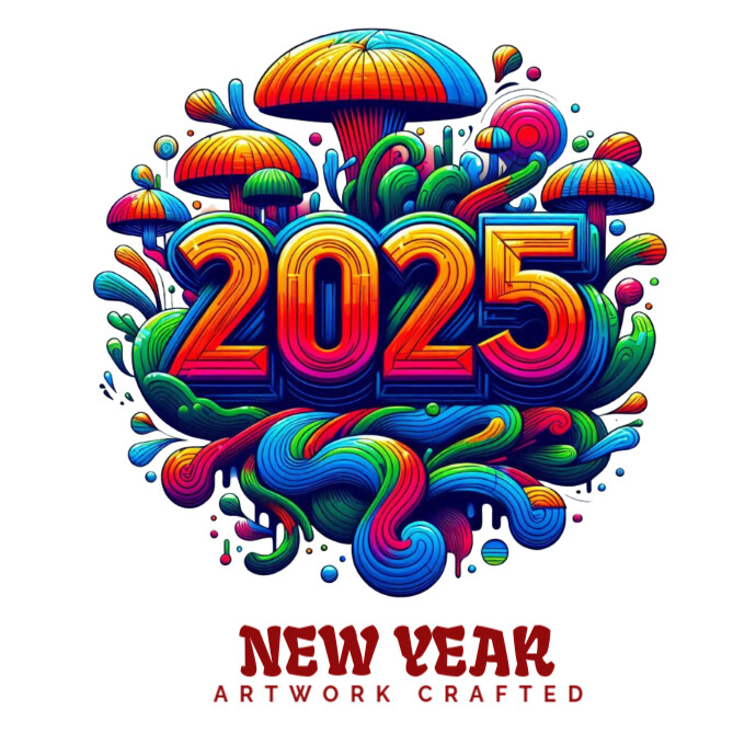 White 2025 Art Logo Template | PosterMyWall
