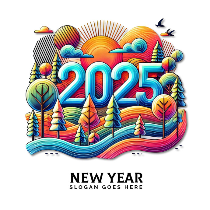 White 2025 Clipart Logo Template | PosterMyWall