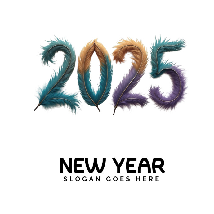 White 2025 Text Logo Template | PosterMyWall