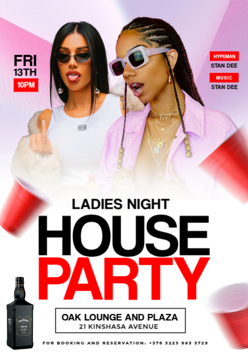 White 3d 3d House Party Club Event Flyer Design A4 A4 Template ...