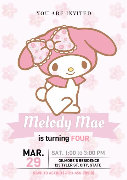 White 3d Birthday Invitation A4 Template | PosterMyWall