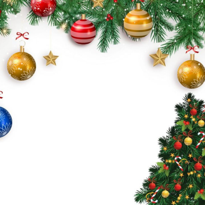 White 3d Festive Christmas Frame With Decorated Tree Instagram Post ...