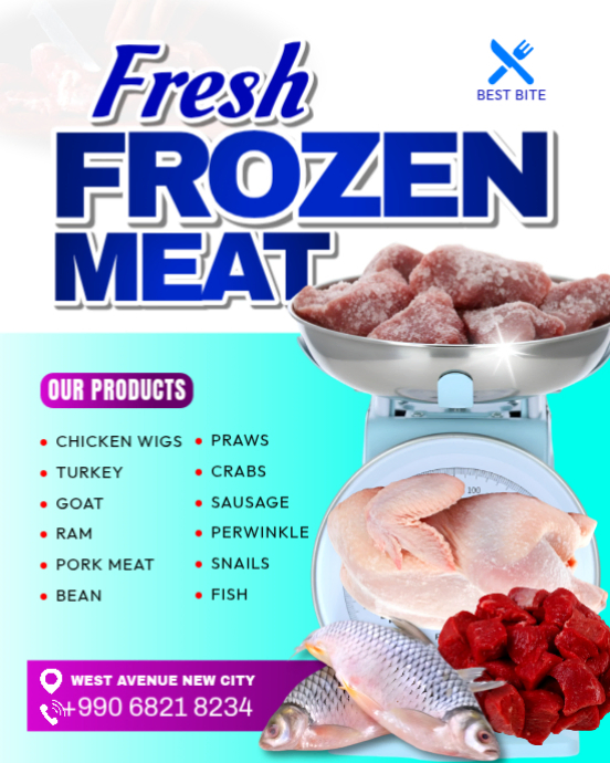 White 3d Frozen Beef Chilled Meat Store Deep Freeze Chicken Preserved ...