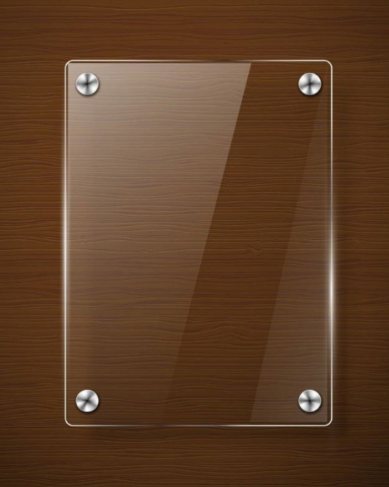 Copy of White 3d Glass Plaque On Wooden Background Instagram Portrait ...