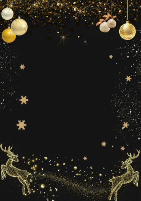 White 3d Golden Christmas Elegance Frame A4 Template | PosterMyWall