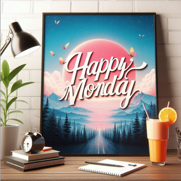 Copy of White 3d Happy Monday Instagram Post | PosterMyWall