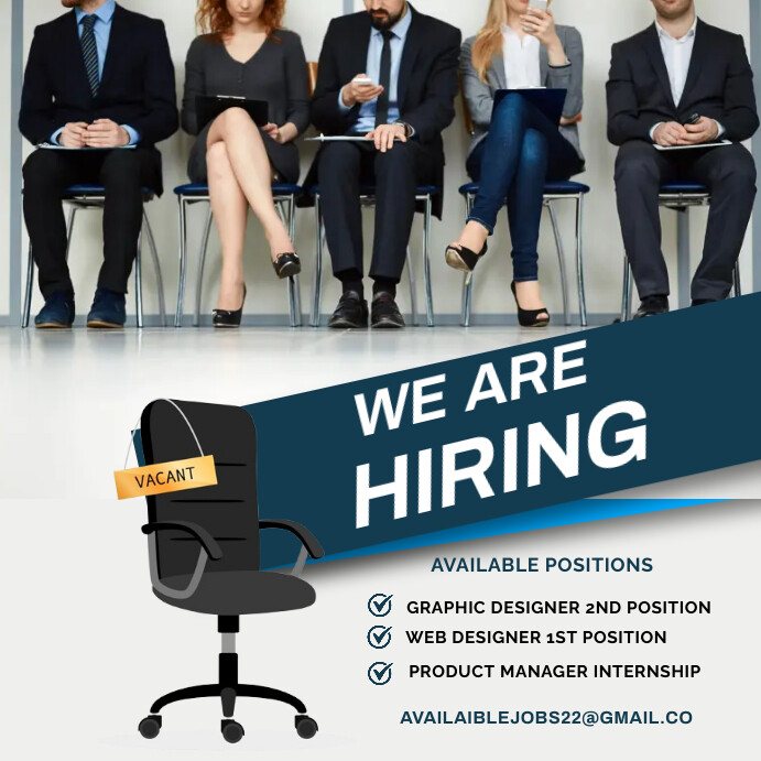 Copy of White 3d Hiring Poster Instagram Post | PosterMyWall