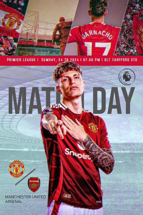 White 3d Match Day Poster Template | PosterMyWall