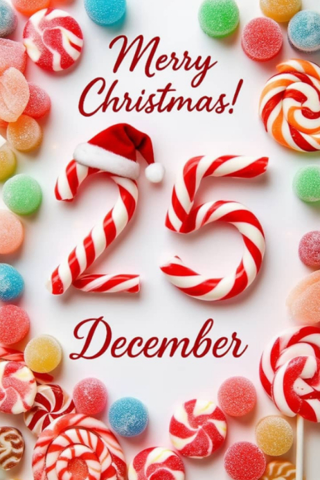 White 3d Merry Christmas 25 December Festive Design Poster Template ...