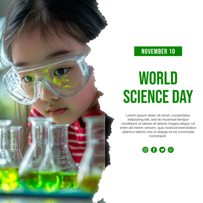 Copy of White 3d Nov 10 - World Science Day Instagram Post | PosterMyWall