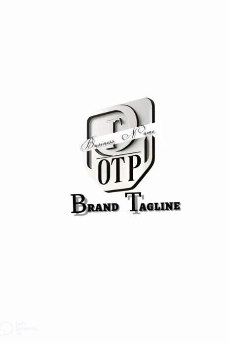 Copy of White 3d Otp Logo Design For Brands Poster | PosterMyWall