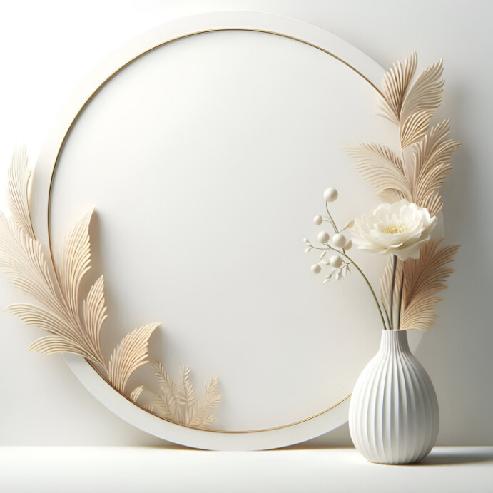 Plantilla de White 3d Plain Frame Design Instagram Post | PosterMyWall