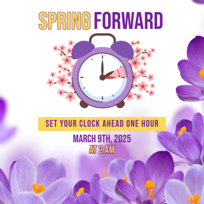 White 3d Spring Forward Pos Instagram Template | PosterMyWall