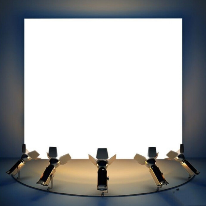 White 3d Studio Spotlight Stage Instagram Post Template | PosterMyWall