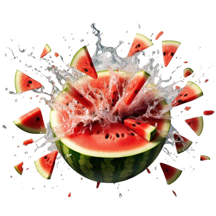 White 3d Watermelon Instagram Post Templat | PosterMyWall