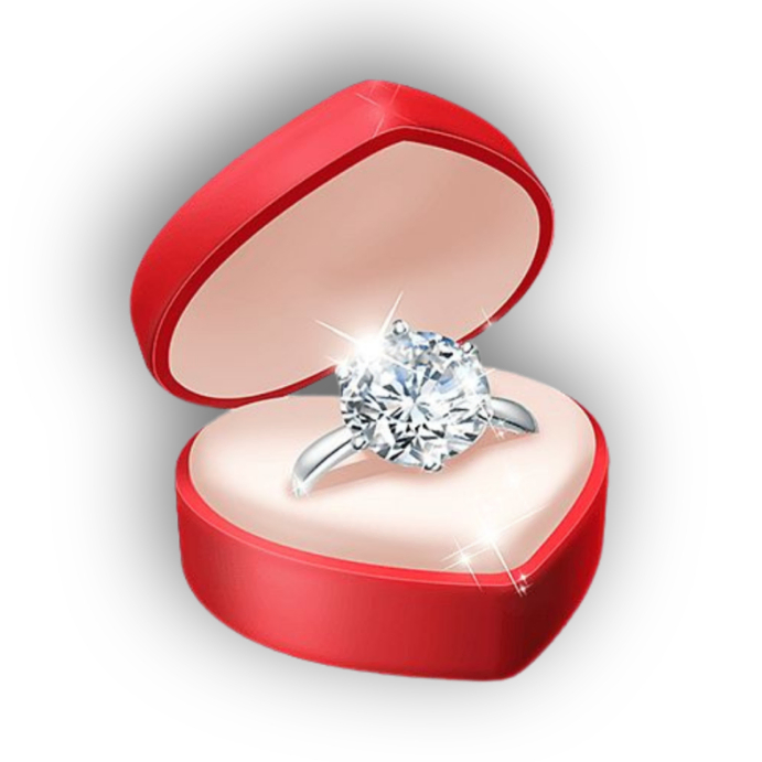 White 3d Wedding Ring Box Instagram Post Template | PosterMyWall