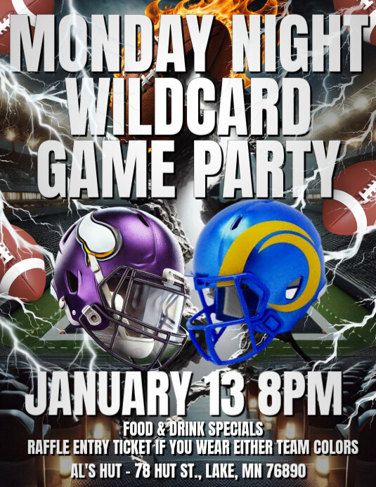 Copy of White 3d Wildcard Game Flyer (us Letter) | PosterMyWall