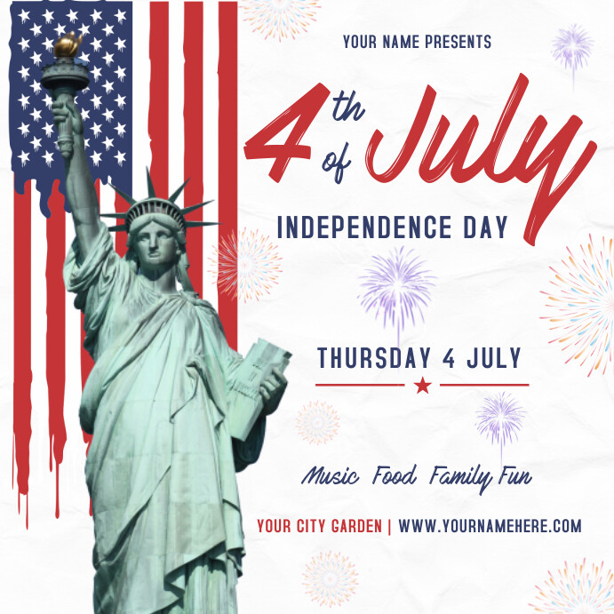 Plantilla de White 4th Of July Independence Day Instagram | PosterMyWall
