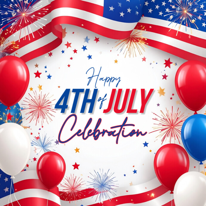 Copy of White 4th Of July Instagram Post | PosterMyWall