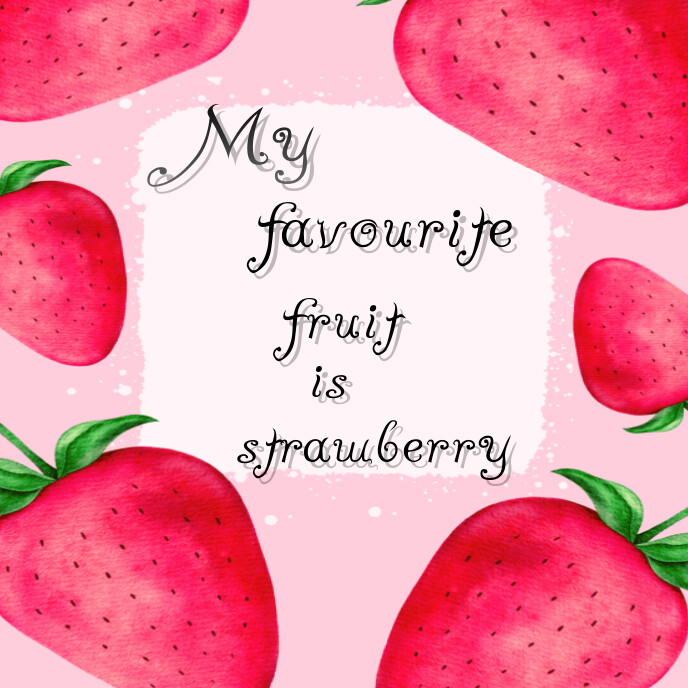 Copy of White A Album Cover my favourite fruit is st | PosterMyWall