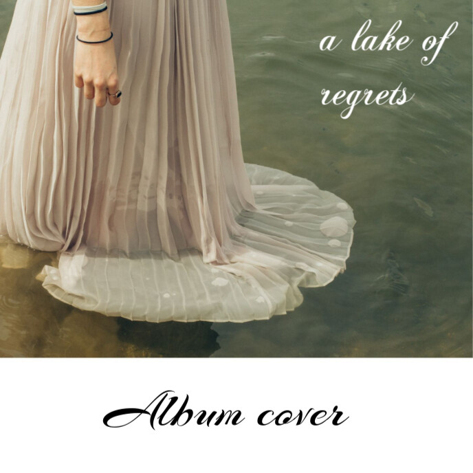 White A Lake Of Regret Album Cover Template | PosterMyWall