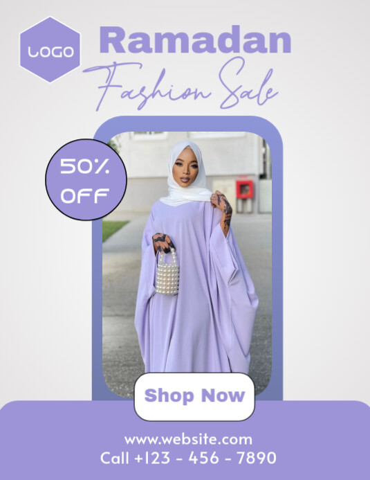 White Abaya Fashion Sale Flyer Template | PosterMyWall