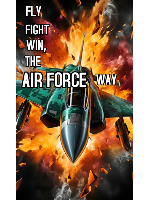 Copy of White Abstract Air Force Day Flyer (us Letter | PosterMyWall